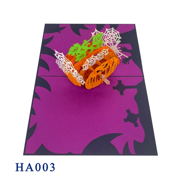 Halloween Pumpkin 3 Pop Up Card
