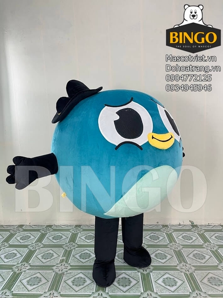 Mascot hơi chim xanh mập