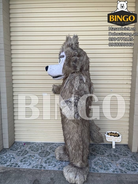 Mascot con sói Grab