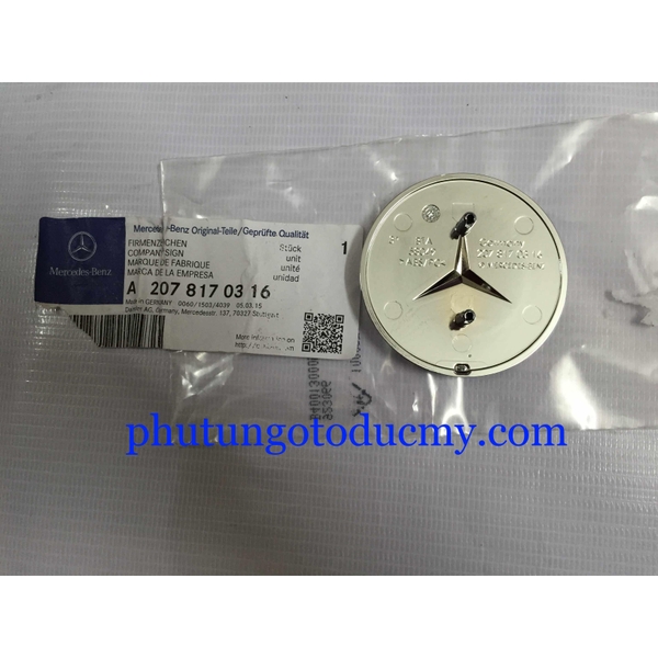 Logo nắp capo Mercedes GLK, C class W204 - A2078170316 chính hãng