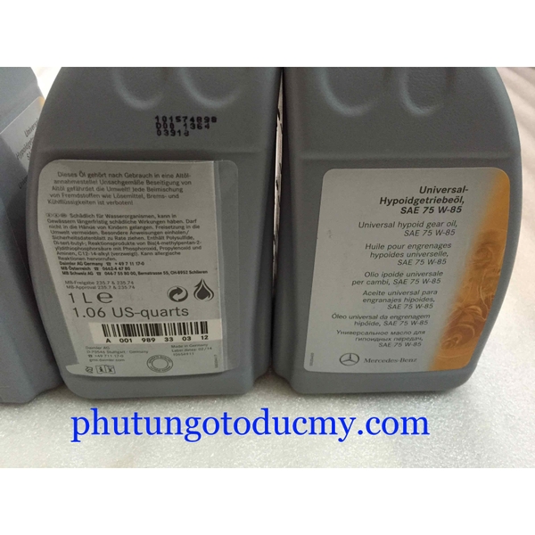 Dầu cầu Mercedes - A0009893303/ Dầu cầu Mercedes/ phutungotoducmy.com