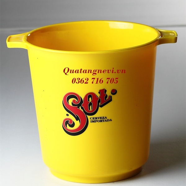 Xô Đá Nhựa In Logo