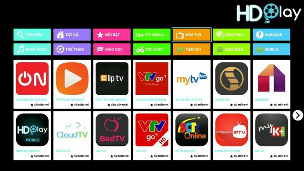 [Giới thiệu] kho ứng dụng HDPlay Store trên giao diện HDplay Launcher