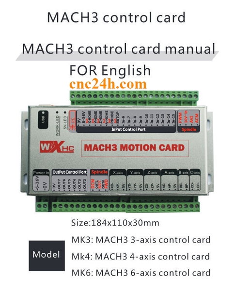 Card Mach3 USB MK3, MK4, MK6 chính hãng CNC24H.COM