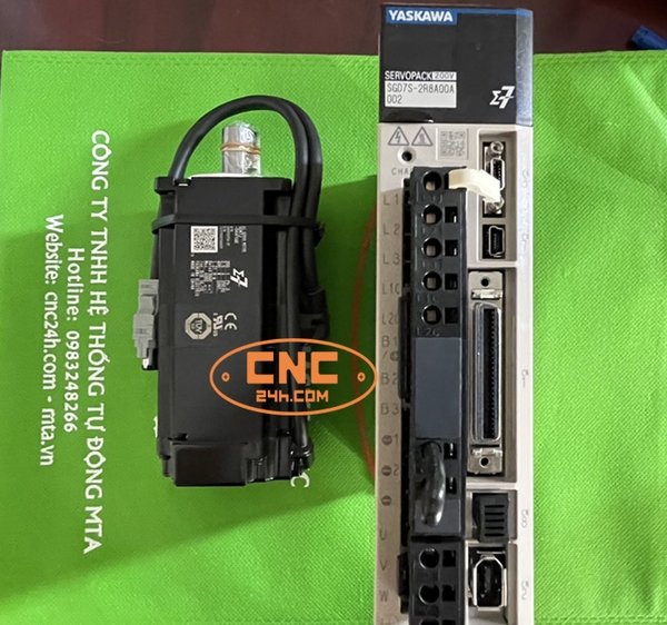 Servo Yaskawa 400W có phanh chính hãng, bảo hành dài hạn CNC24H.COM