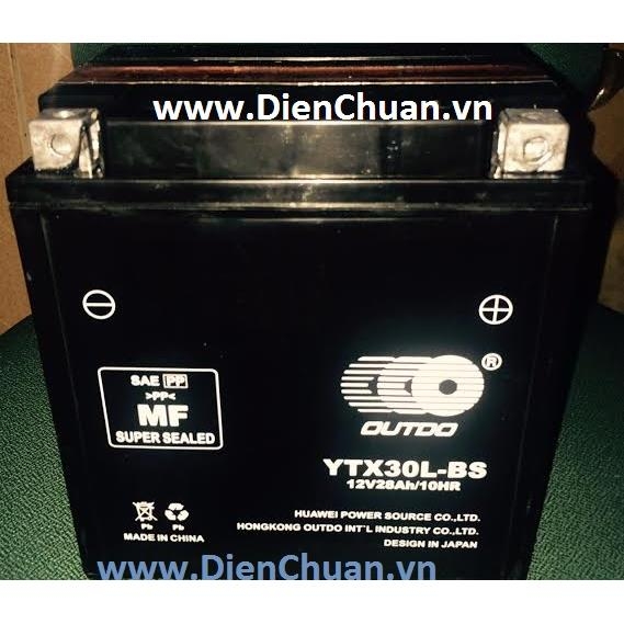 Ắc quy xe máy phân khối lớn YTX30L-BS 12V 28ah