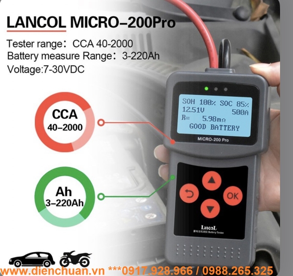 Máy đo kiểm tra ắc quy LANCOL Micro - 200 Pro ( Hàng Chính Hãng ...