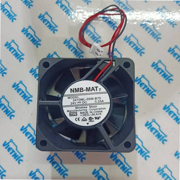 QUẠT HÚT 24V NMB-MAT 60X60X25MM 0.25A 2 DÂY 2410ML-05W-B70 | www.vietnic.vn