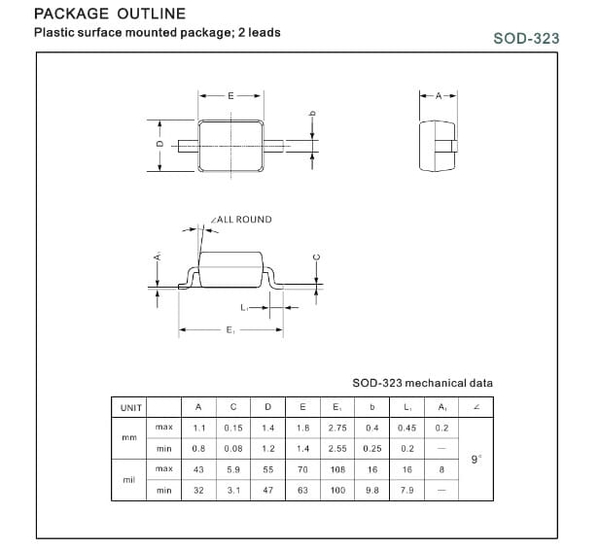 1N4148WS 0.2A 100V SOD-323 DIODE | www.vietnic.vn