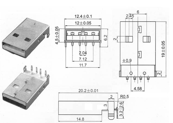 ĐẦU USB ĐỰC | www.vietnic.vn