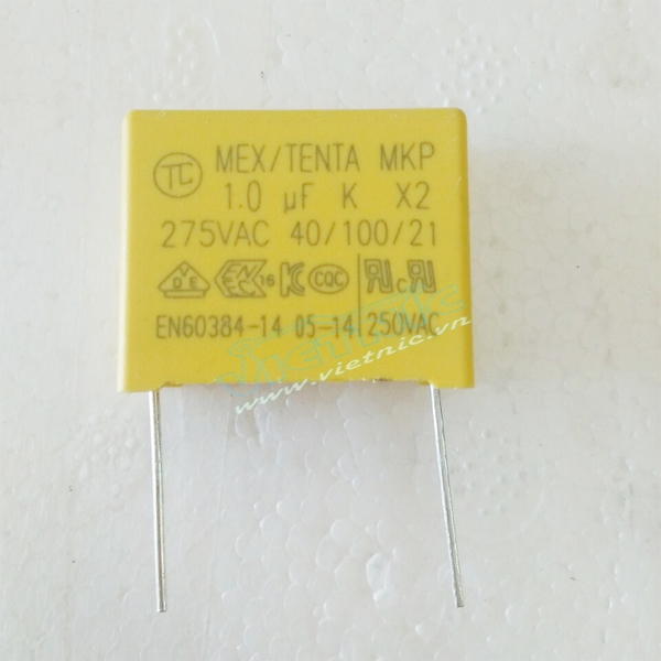 TỤ TENTA 1uF - 275VAC 105K - TỤ LỌC NGUỒN | www.vietnic.vn
