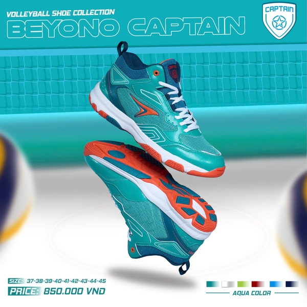GIÀY BÓNG CHUYỀN BEYONO CAPTAIN - AQUA