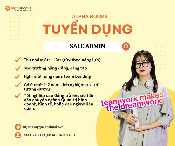 ALPHA BOOKS TUYỂN DỤNG NHÂN VIÊN SALE ADMIN