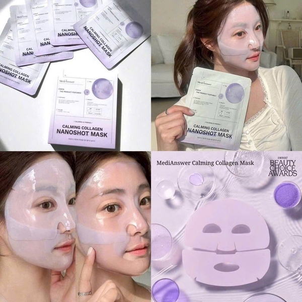 Mặt nạ Medi Answer Calming Collagen Mask (Tím)