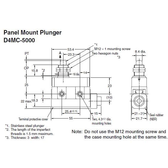 Công tắc hành trình omron D4MC-5000, d4mc-5000, omron d4mc-5000