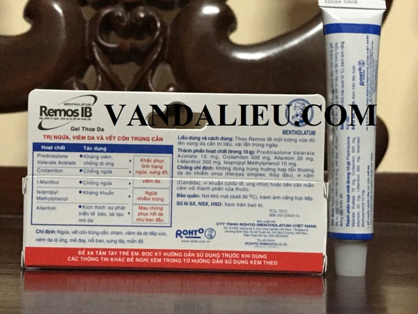 GEL TRỊ NGỨA , VIÊM DA VÀ VẾT CÔN TRÙNG CẮN REMOS IB 10G CÔNG TY TNHH ...
