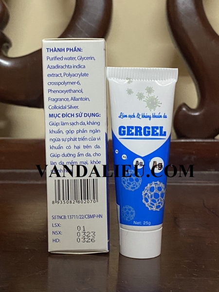 GERGEL 25G. VIÊM DA, LỞ LOÉT, MỤN NƯỚC, HERPES, THỦY ĐẬU, ZONA, SỞI ...