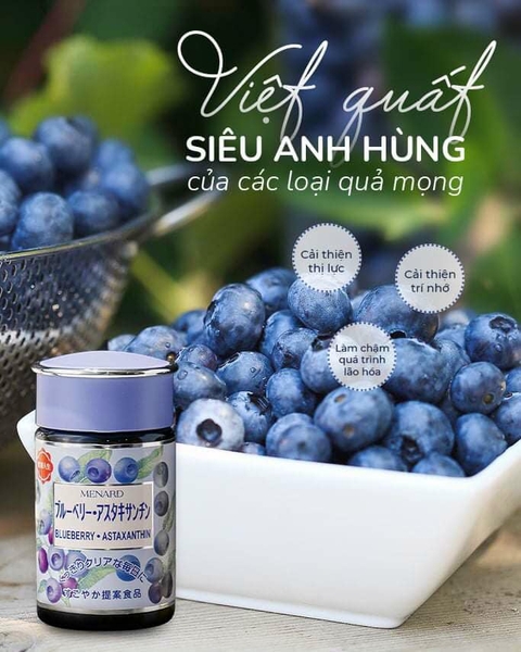 Viên uống bổ mắt Menard Blueberry Astaxanthin
