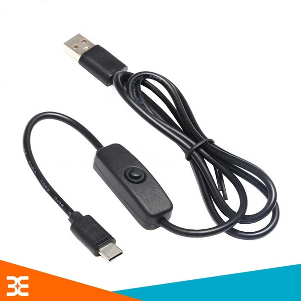 Cáp Nguồn Raspberry Pi 4B 5V 3A Giao Diện USB Type C | Linh Kiện Điện Tử 3M