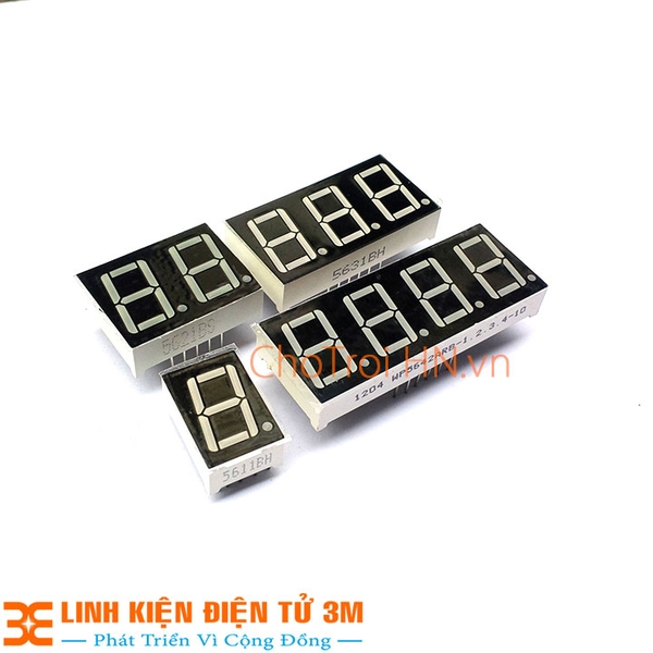 LED 7 Thanh ( 7 Đoạn) Loại 0.56inch Anot Chung màu Đỏ tại Linh Kiện 3M ...