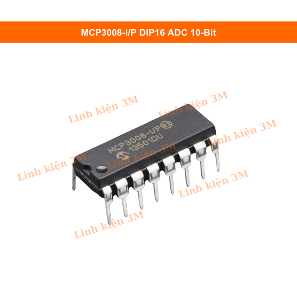 MCP3008-I/P DIP16 ADC 10-Bit | Linh Kiện Điện Tử 3M