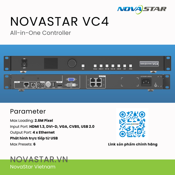 NovaStar VC4 – Bộ xử lý hình ảnh LED All-in-One 4 cổng | NovaStar Việt ...