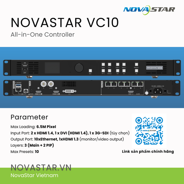 NovaStar VC10 – Bộ xử lý hình ảnh LED All-in-One 10 cổng | NovaStar ...