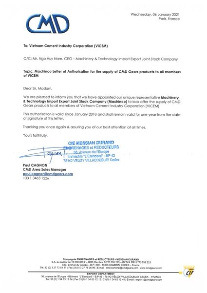 CMD certificate Machinco Tech