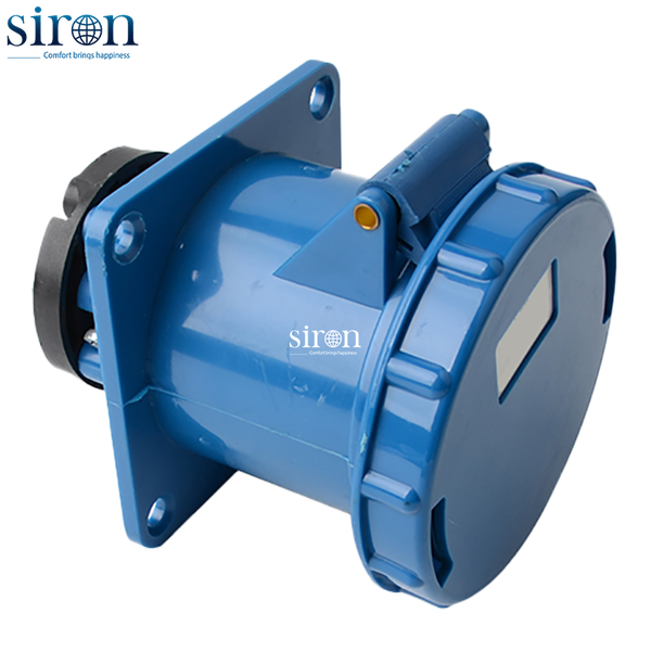 Ổ cắm lắp âm màu xanh IP67 2P+E 6h 63A 220~250V Siron S67R36-63B1