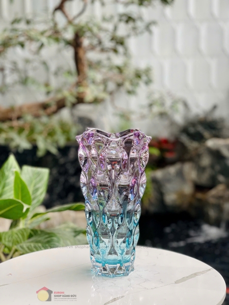 Lọ hoa pha lê Bohemia Samba Gradient 30.5cm màu xanh tím Shop Hàng Đức
