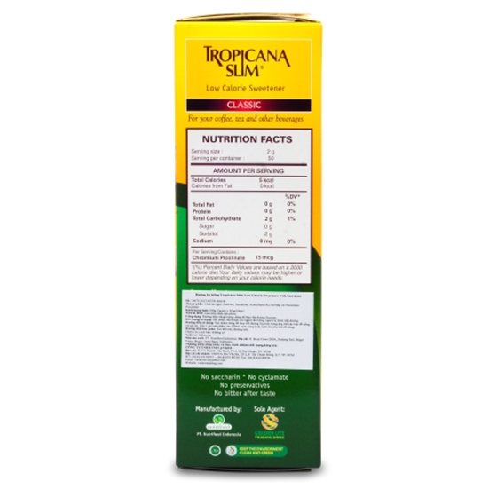 Tropicana Slim Nutrition Facts | Besto Blog