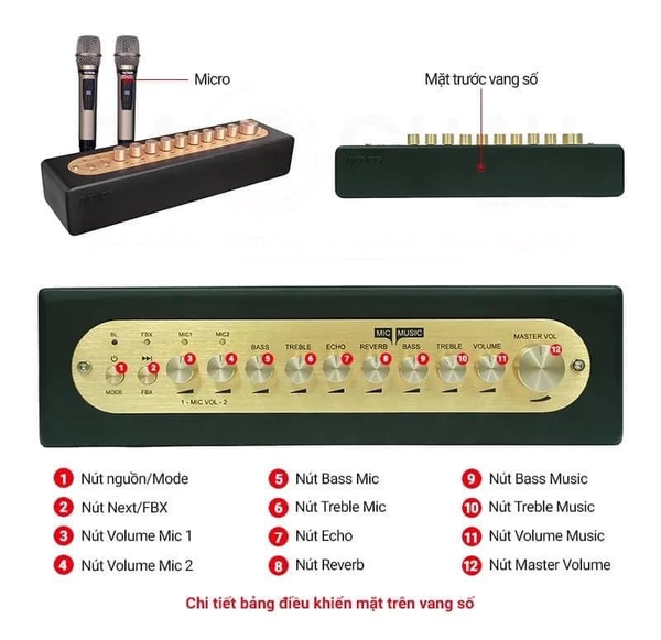 VANG SỐ CHỈNH CƠ TÍCH HỢP BLUETOOTH & MICR0 KHÔNG DÂY UHF Mi30S ver2024 ...