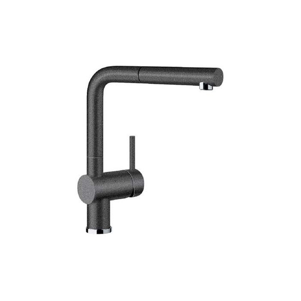 VÒI RỬA BÁT CÓ DÂY RÚT BLANCO LINUS-S ANTHRACITE 516688 MÀU ĐEN ...