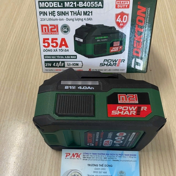 PIN DEKTON M21-B4055A 21V 4.0Ah phucnamkhanh.com