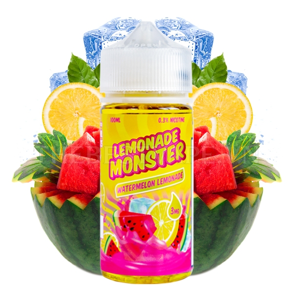Lemonade Monster Watermelon Lemonade Dưa Hấu Dâu Tây Lạnh Freebase