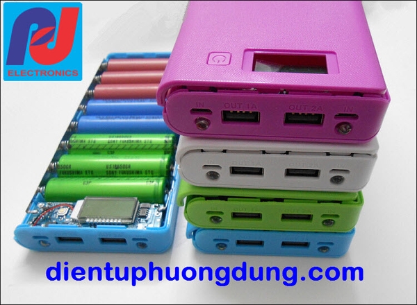 Box 8 cell, vỏ nhựa, màn hình lcd | Điện tử Phương Dũng