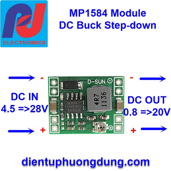 Mạch hạ áp 3A D-SUN MP1584 | Điện tử Phương Dũng