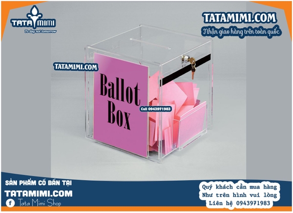 Thùng Tips Box Mica Tùy Chỉnh từ TATAMIMI
