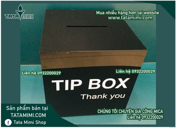 Thùng tip box in logo theo yêu cầu