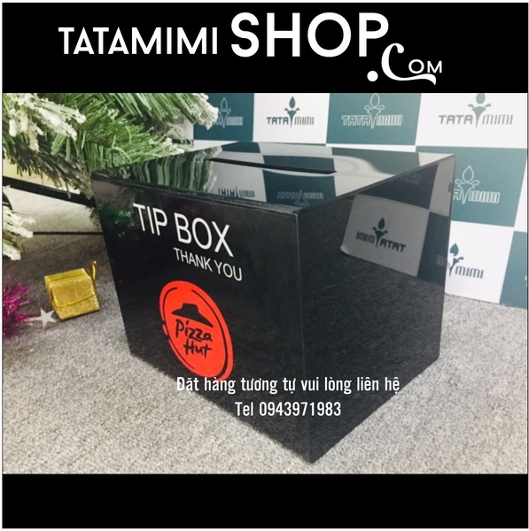 Tip box mica , hộp box tip pizza