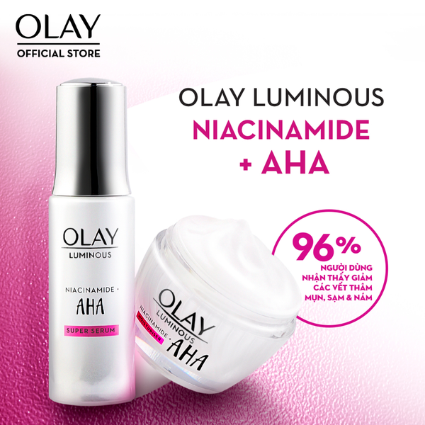 Combo Kem Dưỡng Ẩm + Super Serum Sáng Da, Mờ Thâm Mụn OLAY LUMINOUS ...
