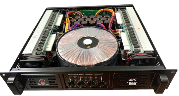 Cục đẩy công suất 4 kênh GHS 4K CH-64S, 4CH x 1000w, 64 sò, nguồn xuyến ...