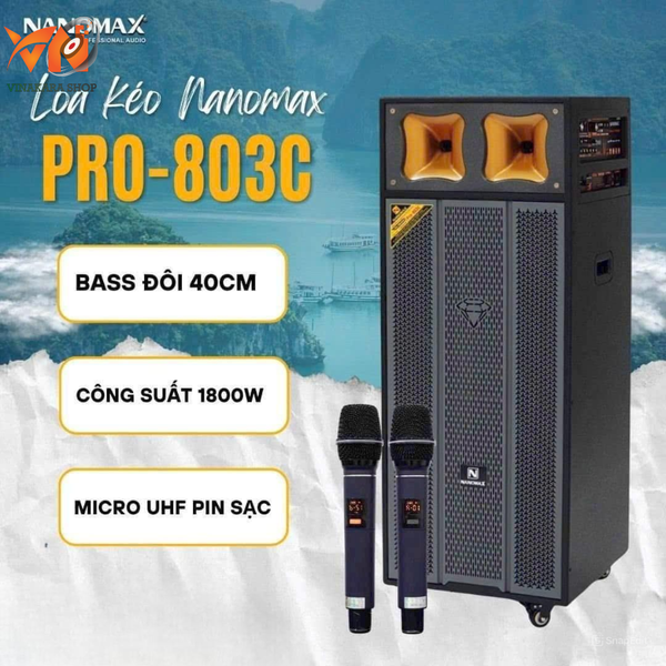Loa Kéo Nanomax Pro-803c Bass Đôi 40cm 1800w | Vinakara.com