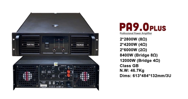 Cục đẩy công suất 2 kênh Paroyal PA9.0 PLUS, 2800w/1CH | Vinakara.com