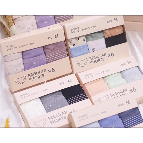 Set 6 quần chíp Gu size M mẫu 1 - Hàng Nhật nội địa
