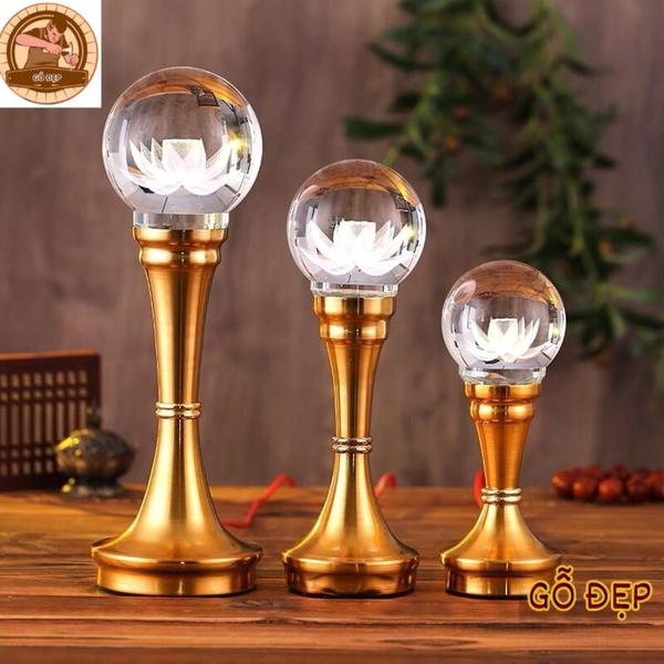 Đèn lưu ly hoa sen 21 - đèn trang trí phổ biến