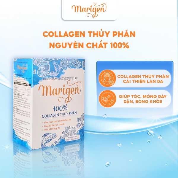 100% Collagen nguồn gốc từ cá cho Da, Móng và Tóc - Marigen Vietnam