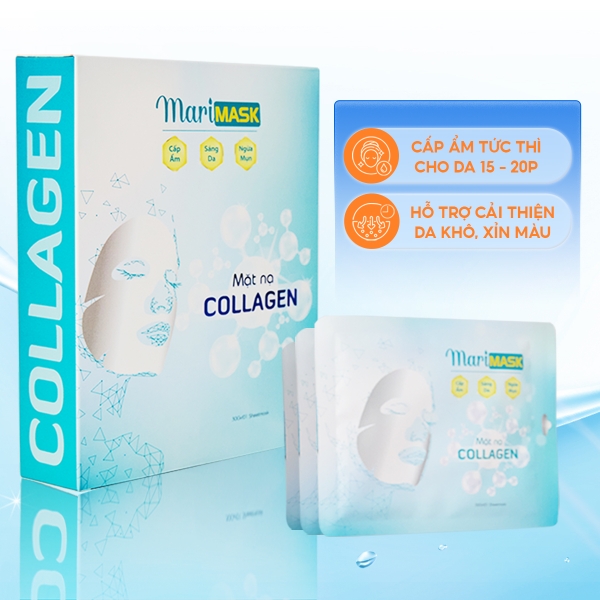 Combo 05 hộp Mặt nạ Collagen Marimask Marigen Vietnam
