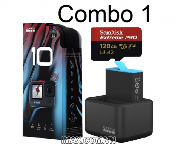 Combo 1: Gopro Hero 10 Black Chính hãng FPT & USA + Quà tặng