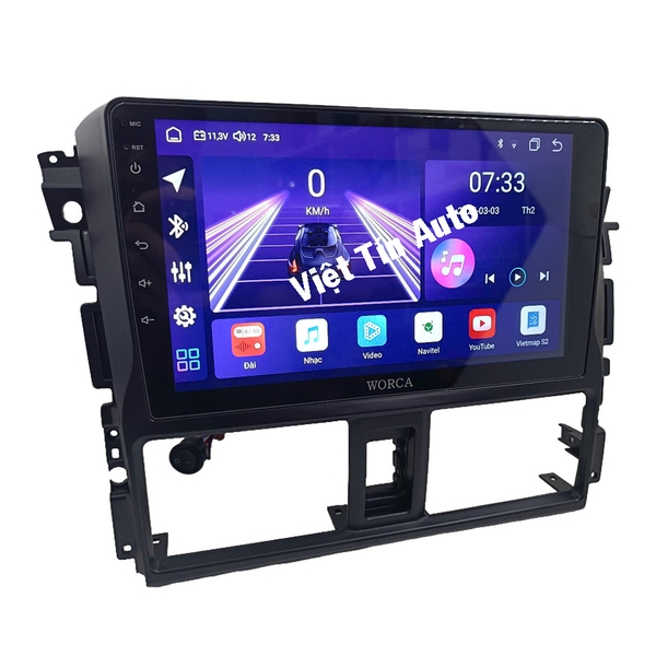 Bộ màn hình Android Ram 3G Rom 32G chip 8 nhân cho xe Toyota Vios 2014 ...